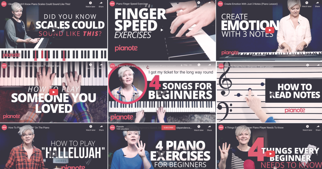 Top 10 YouTube Piano Tutorials | Free Online Piano Lessons with Pianote
